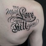 Lettering tattoo style