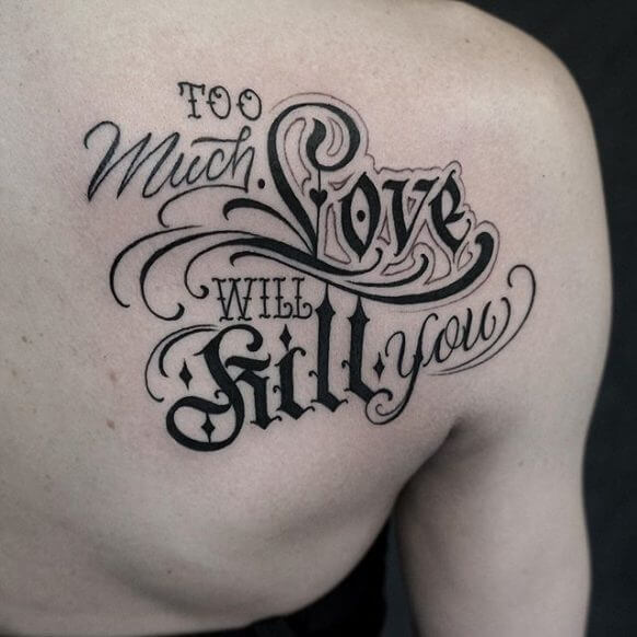 Lettering tattoo style