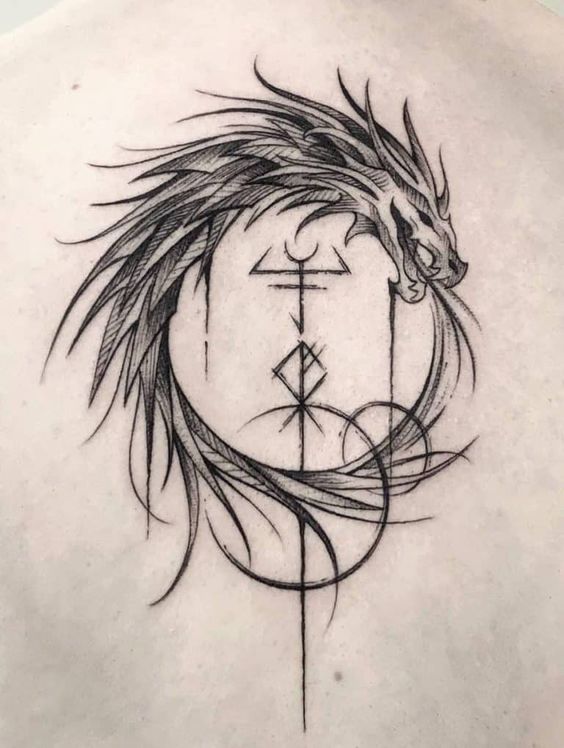 Ouroboros Is Symbol Depicting Dragon Eating Its Own Tail And Very Often Used As Motive For Tattoo